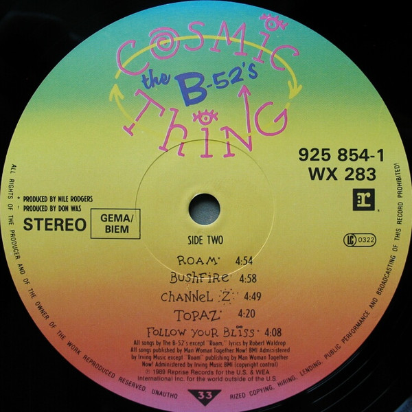 The B-52’s – Cosmic Thing | ROCKVINILOS - Tienda de Vinilos y CDs